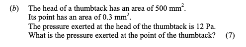 Leaving Cert Physics Pressure, Gravity & Moments: The head of a ...