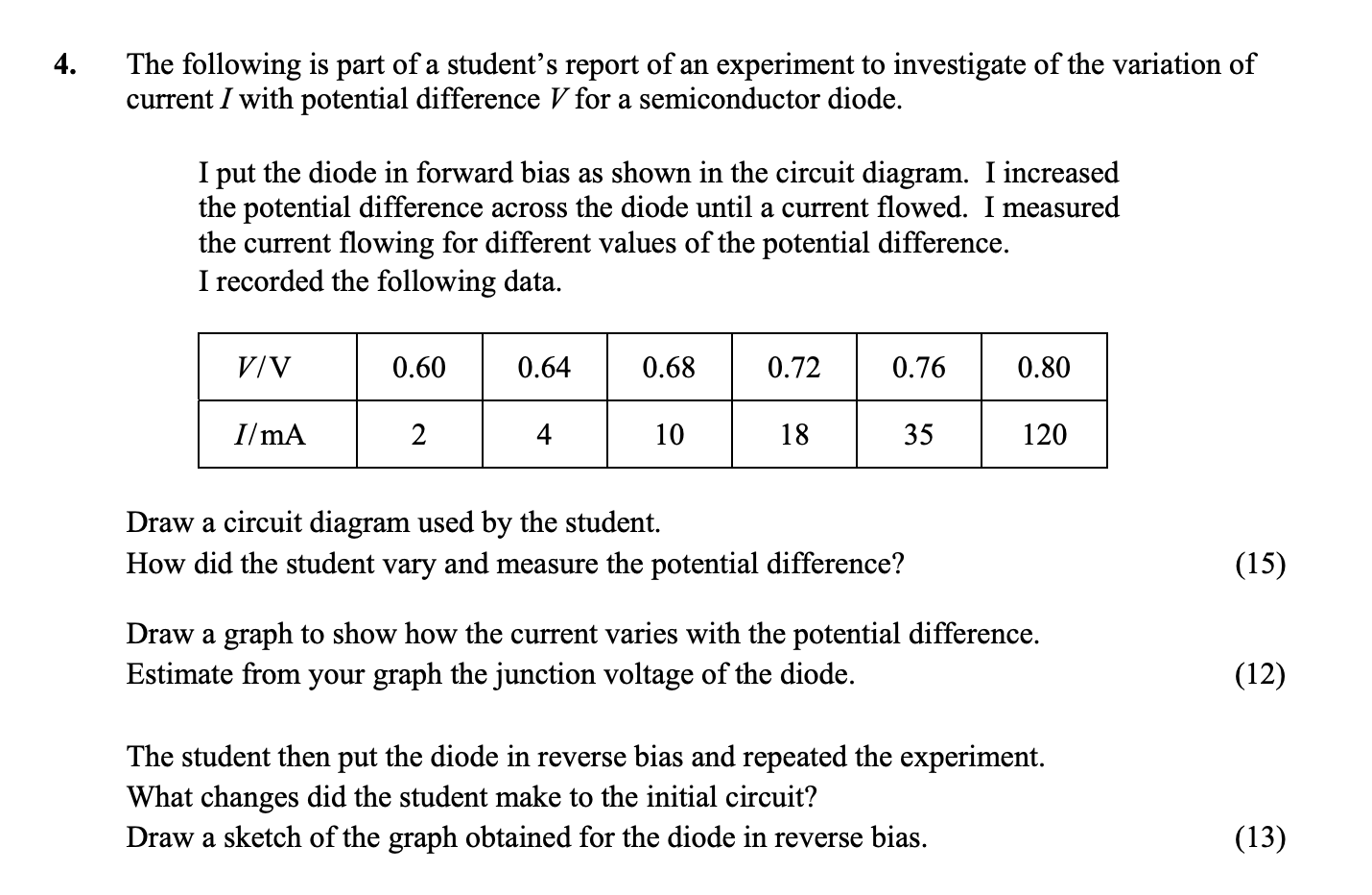 Leaving Cert Physics Semi-Conductors: The following is part of a stude