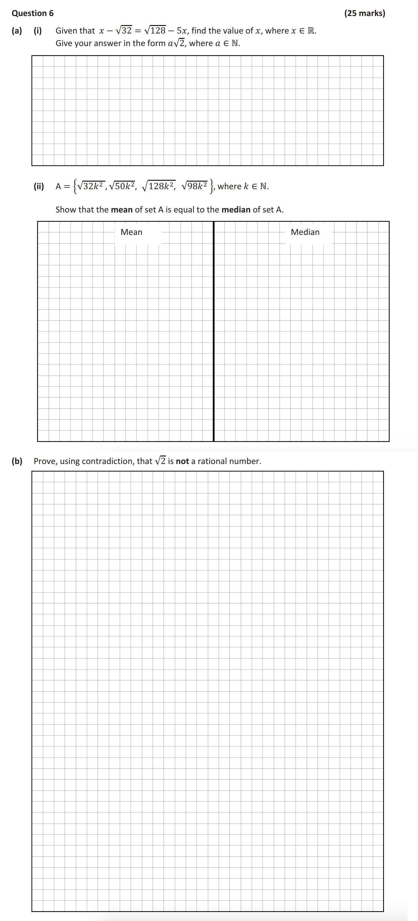 Leaving Cert Mathematics Algebra: given that $ x - rac{3}{2} = rac{1}{2} i
