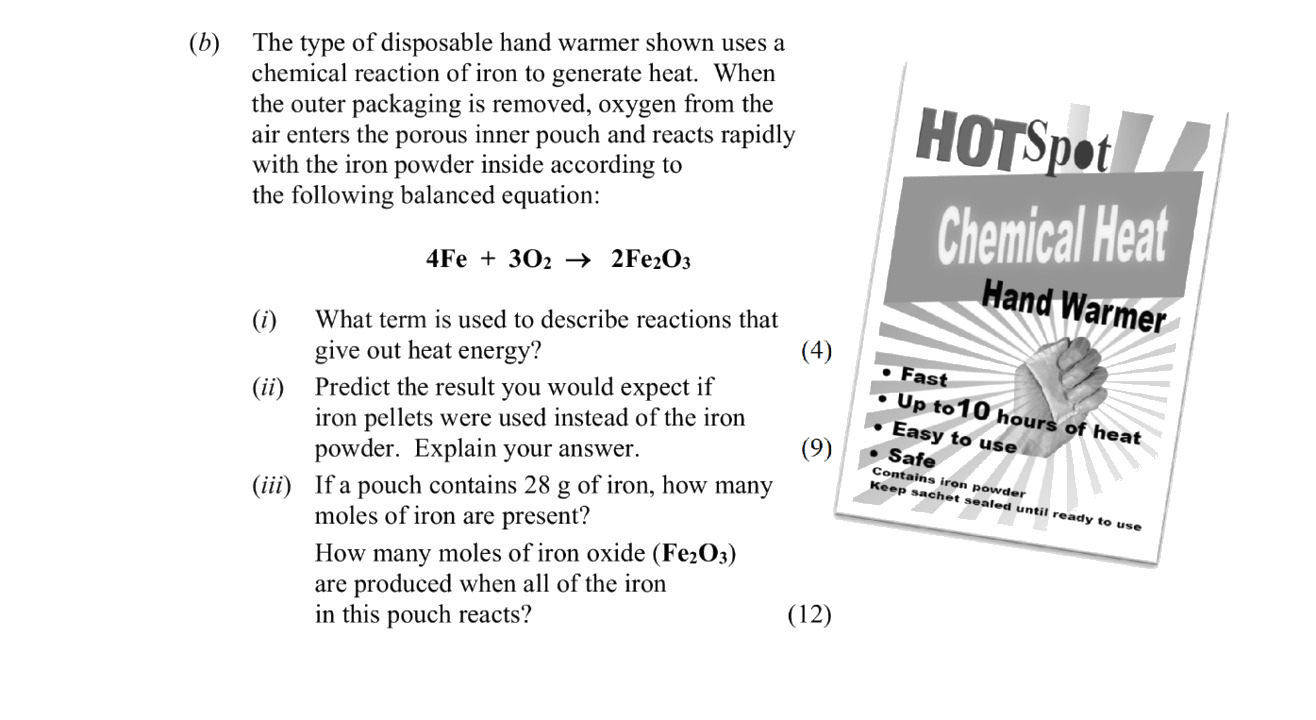 Leaving Cert Chemistry Fuels & Thermochemistry: The type of disposable ...