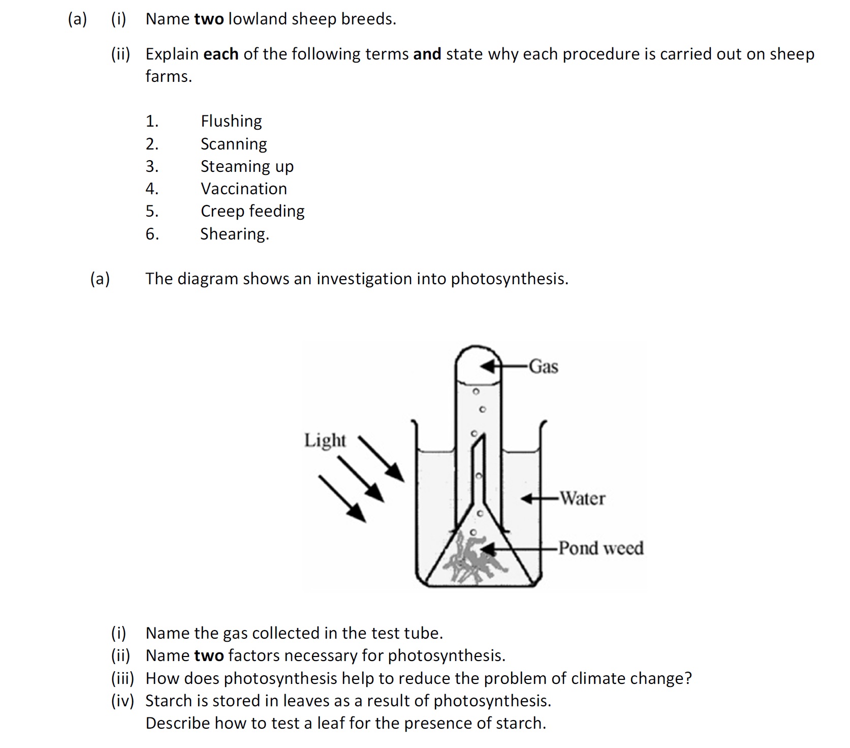 Leaving Cert Agricultural Science Plant Physiology: Name two lowland ...