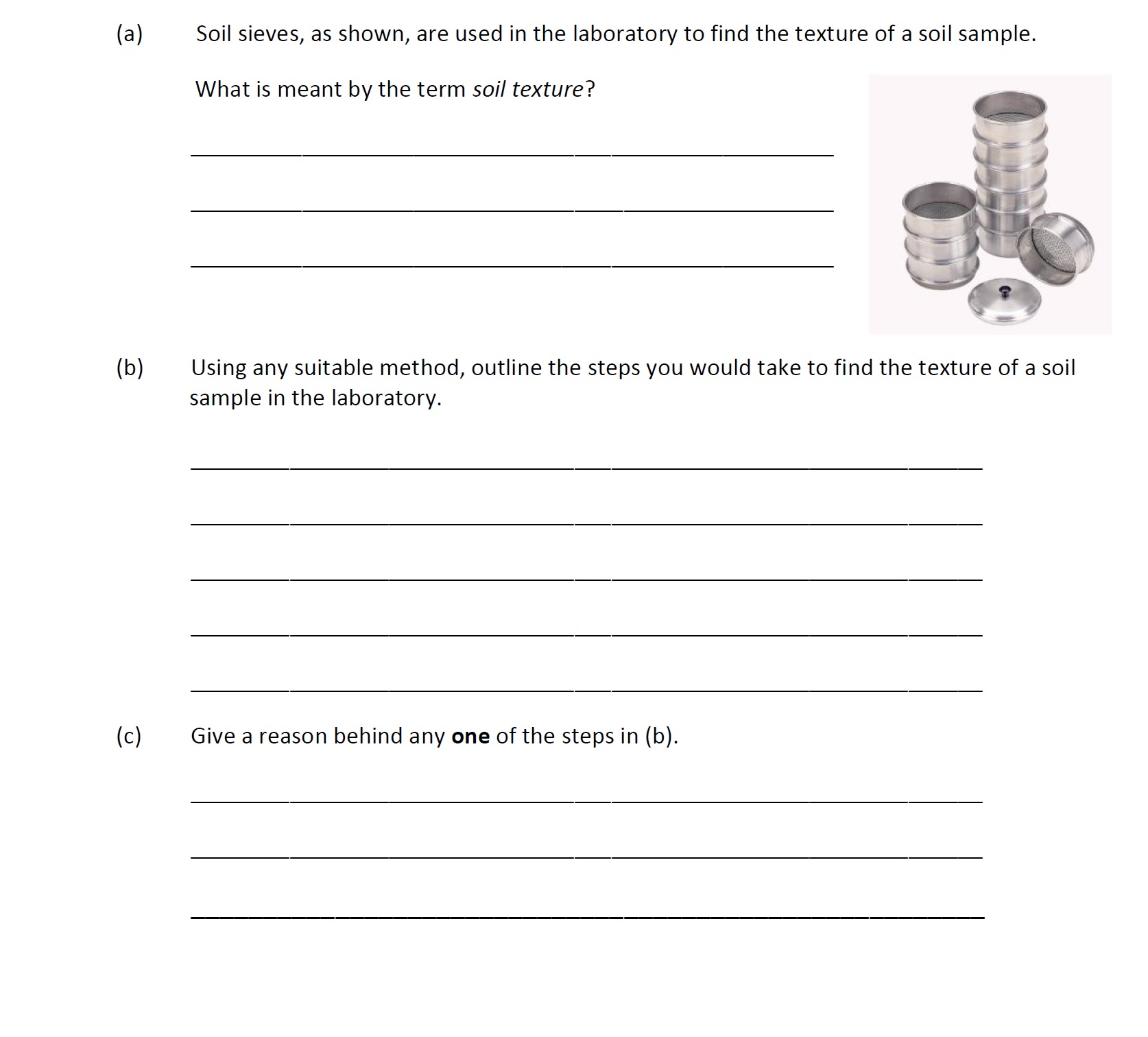 Leaving Cert Agricultural Science Soil Science: Soil sieves, as shown ...