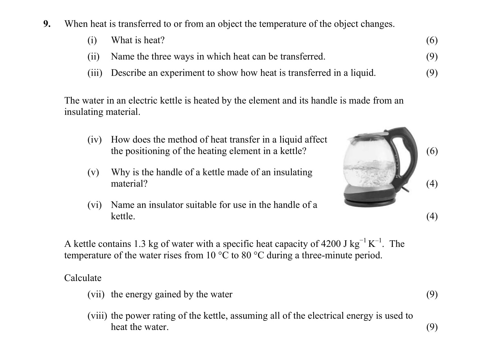 Leaving Cert Physics Heat & Heat Transfer: When heat is transferred to or f