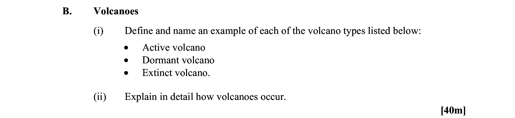 Leaving Cert Geography Earthquakes & Volcanoes: define and name an ...