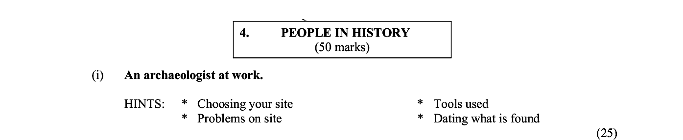 Junior Cycle History Archaeology: An archaeologist at work. HINTS
