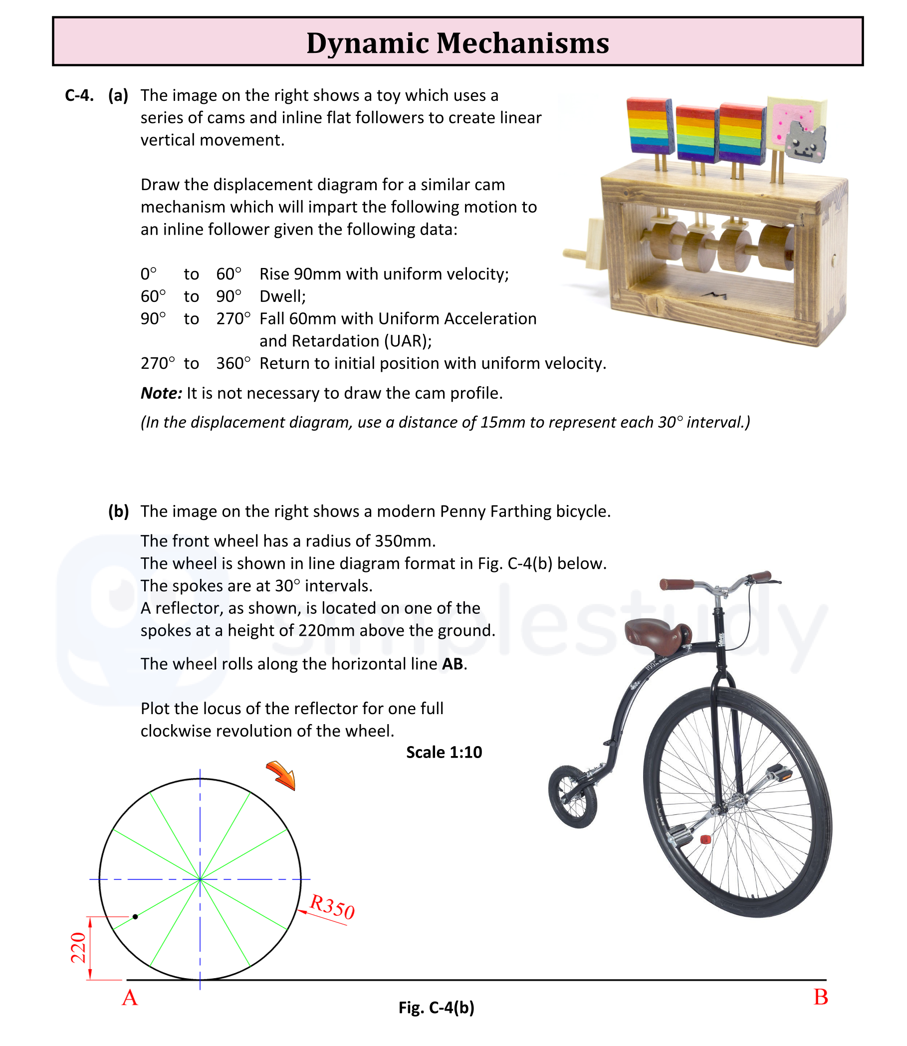 Leaving Cert DCG Dynamic Mechanisms: The image on the right shows a t
