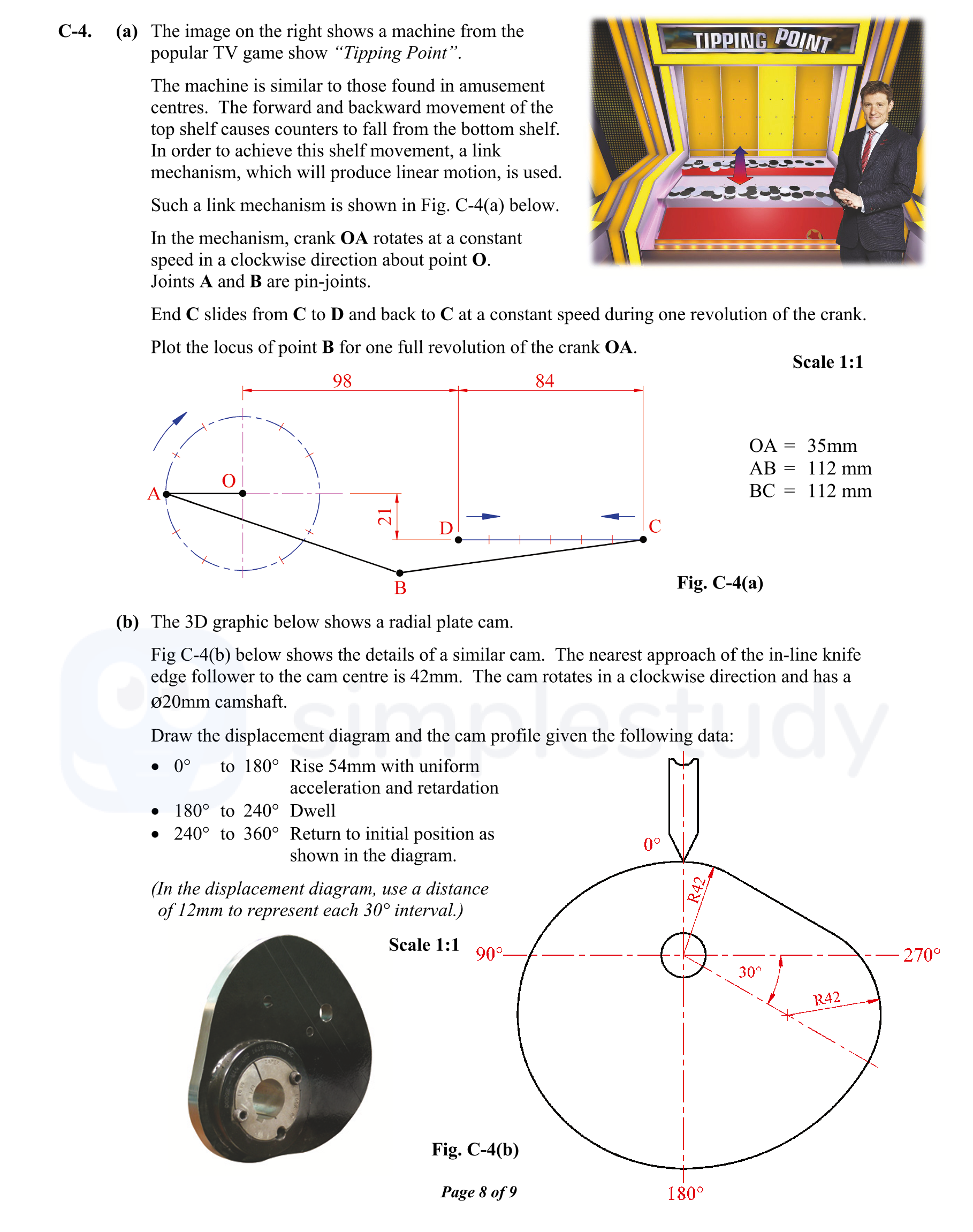 Leaving Cert DCG Dynamic Mechanisms: The image on the right shows a m