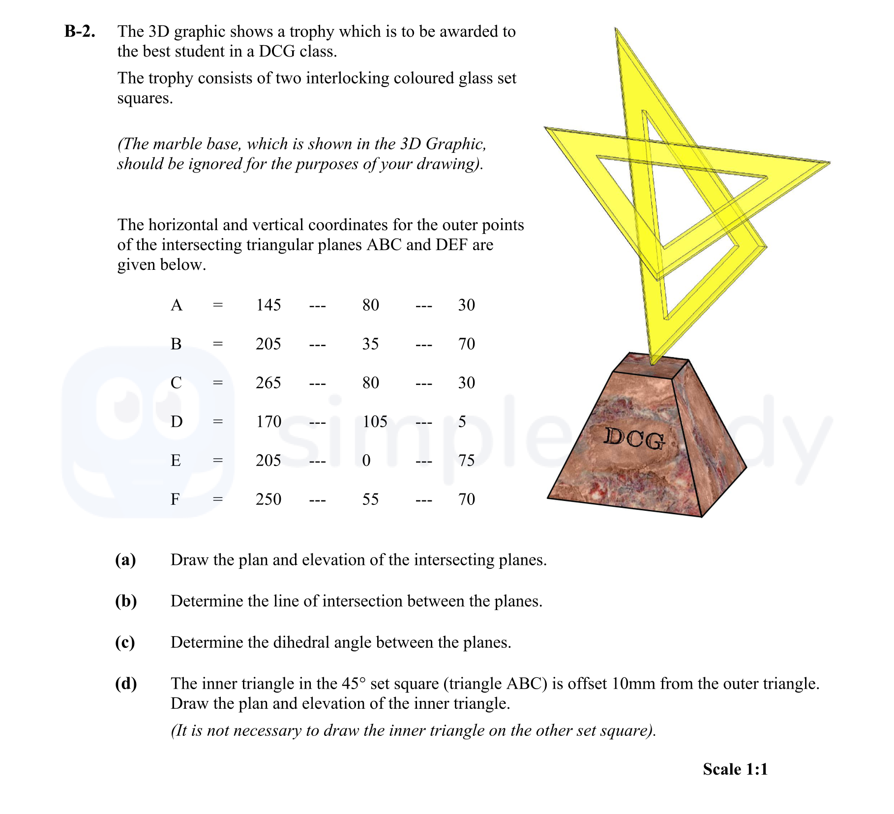 Leaving Cert DCG Intersection of Planes (Laminar Planes): The 3D ...