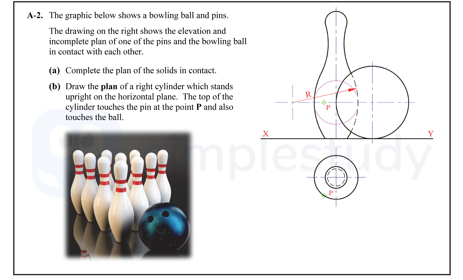Leaving Cert DCG Solids in Contact: The graphic below shows a bowlin