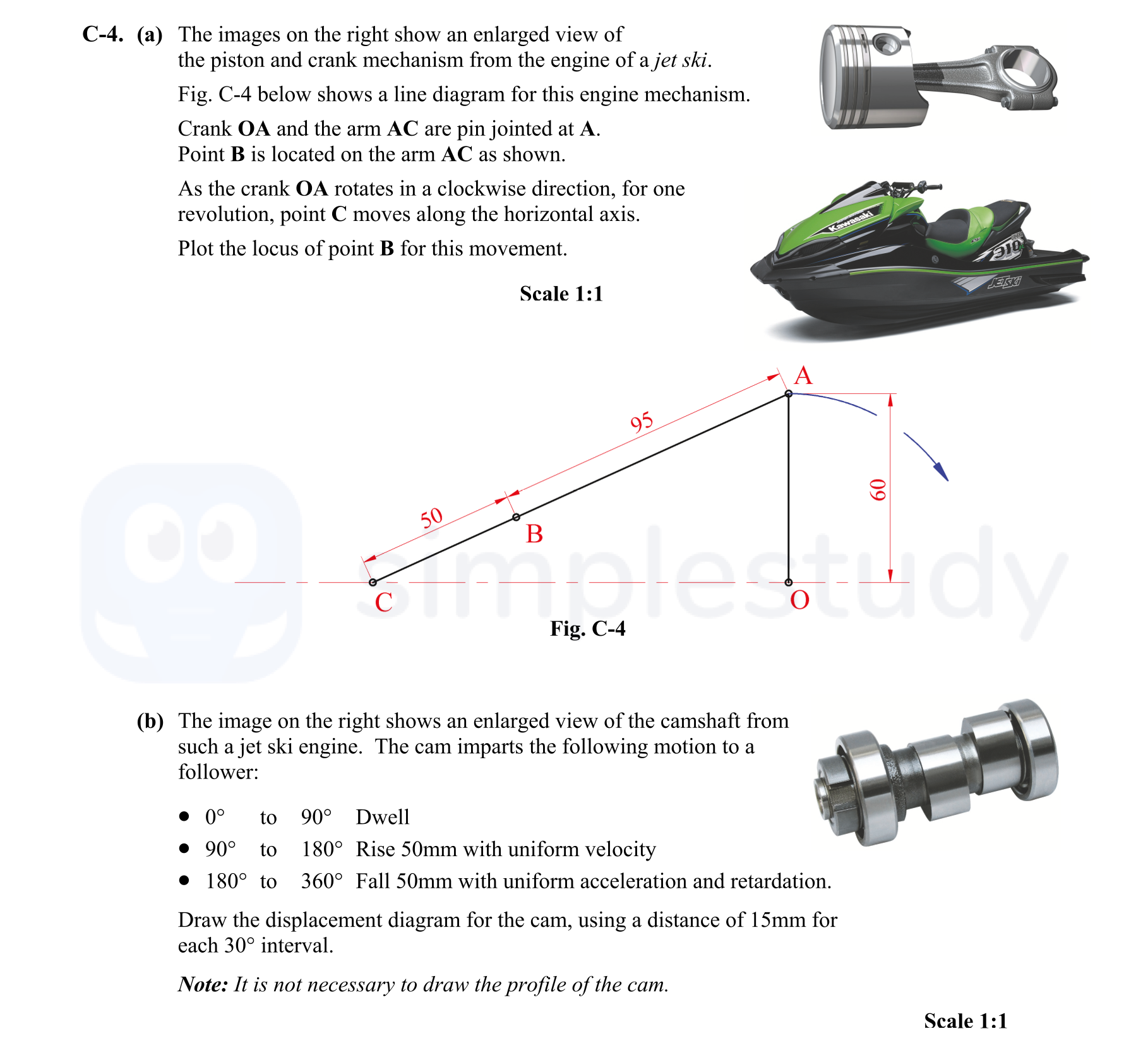 Leaving Cert DCG Dynamic Mechanisms: C-4. (a) The images on the right