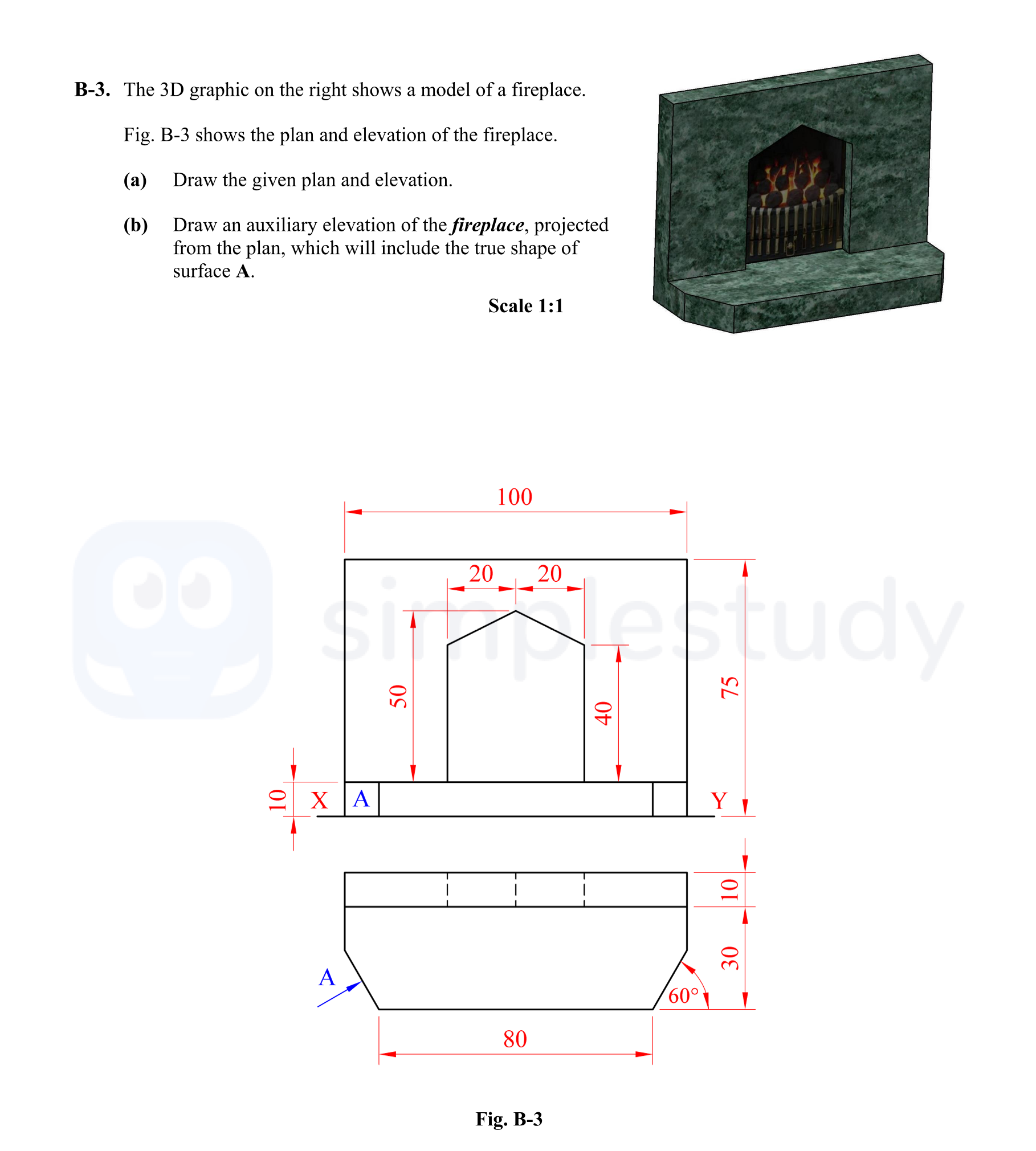 Leaving Cert DCG Orthographic and Auxiliary Projection: The 3D graphic ...