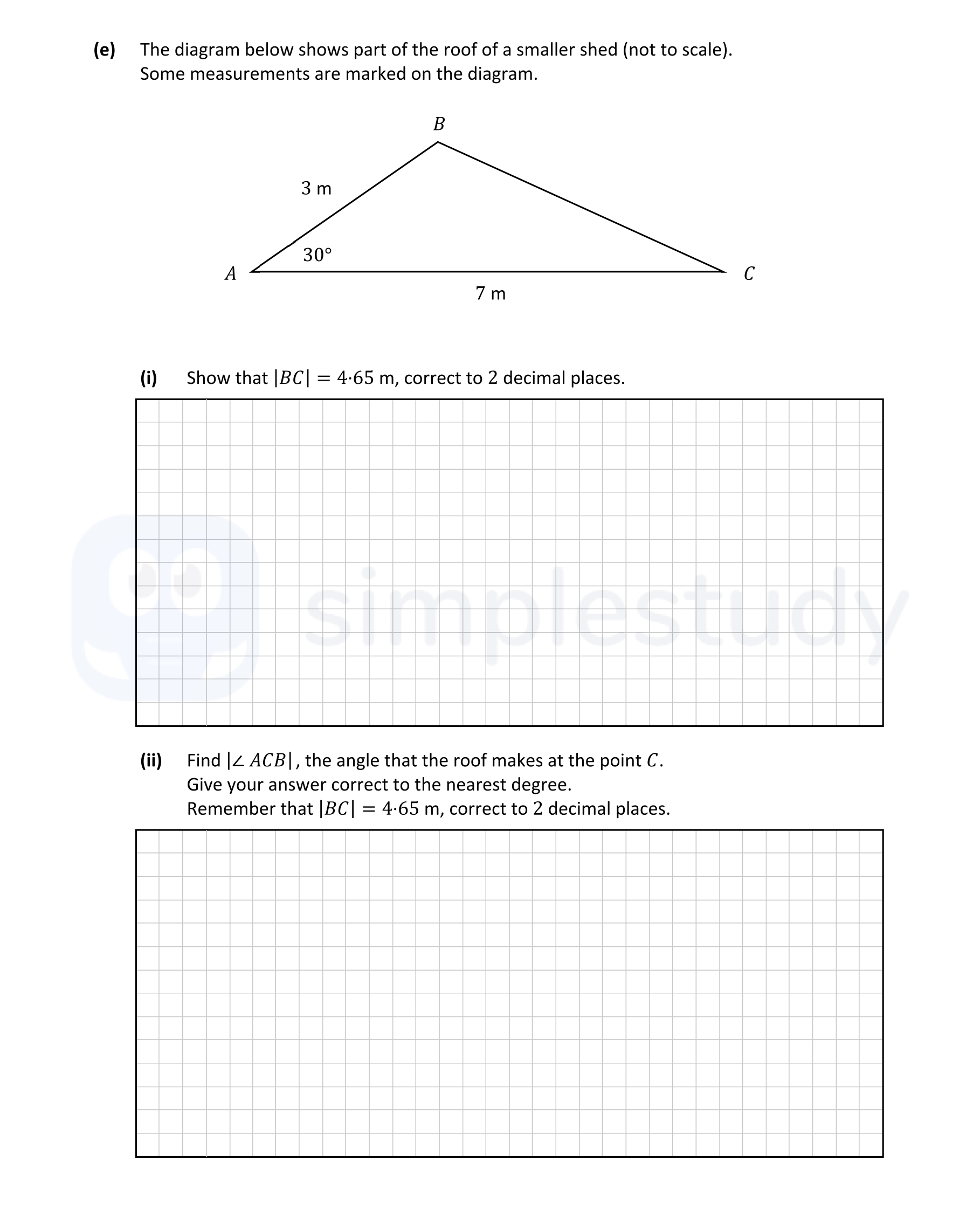 Leaving Cert Mathematics Trigonometry: The diagram below shows part of