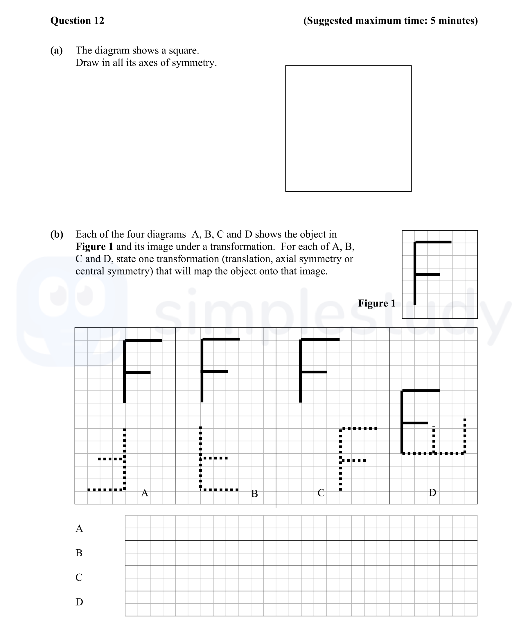 Junior Cycle Mathematics Transformation Geometry: the diagram shows a ...