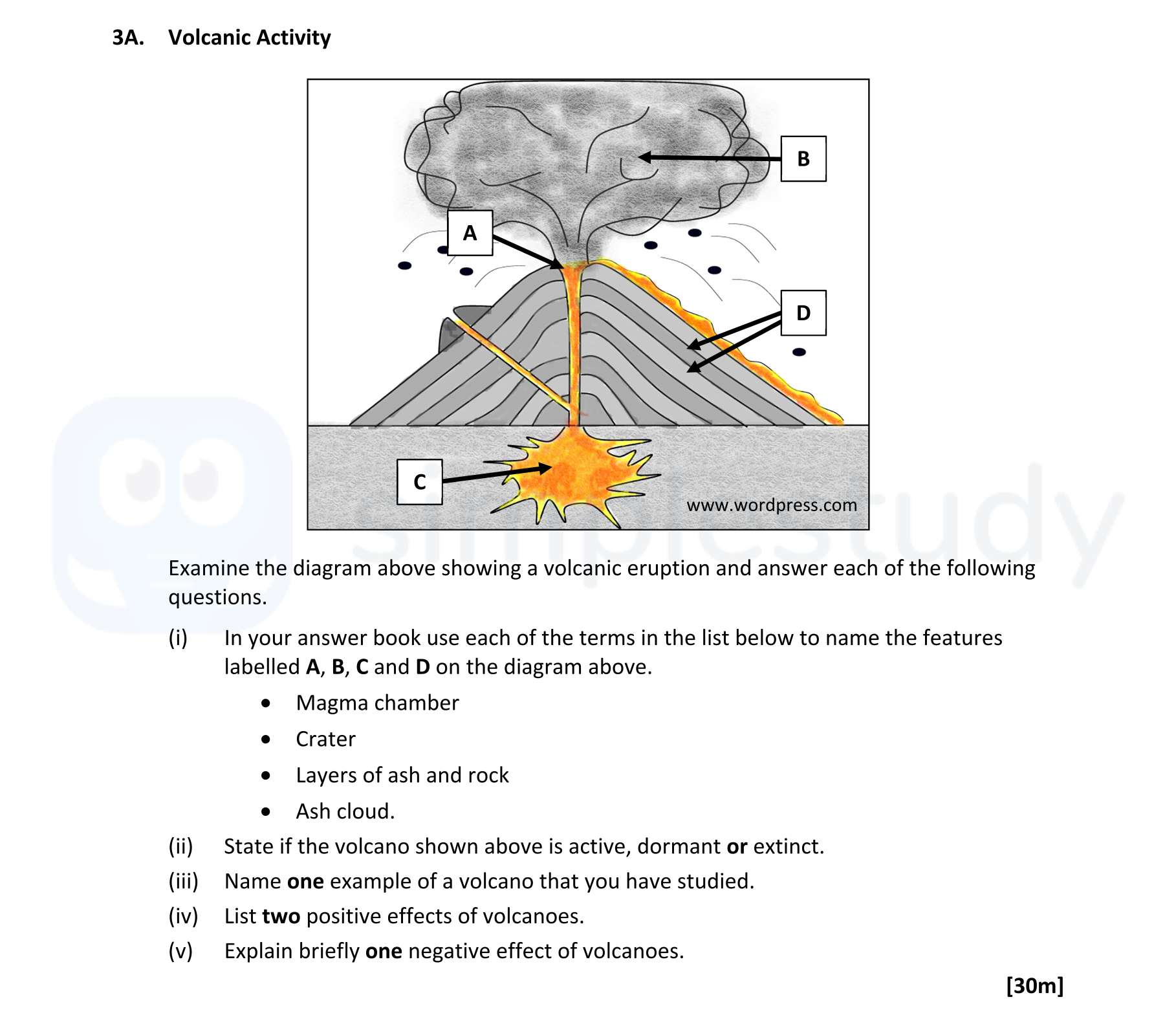 Leaving Cert Geography Earthquakes & Volcanoes: Examine the diagram ...