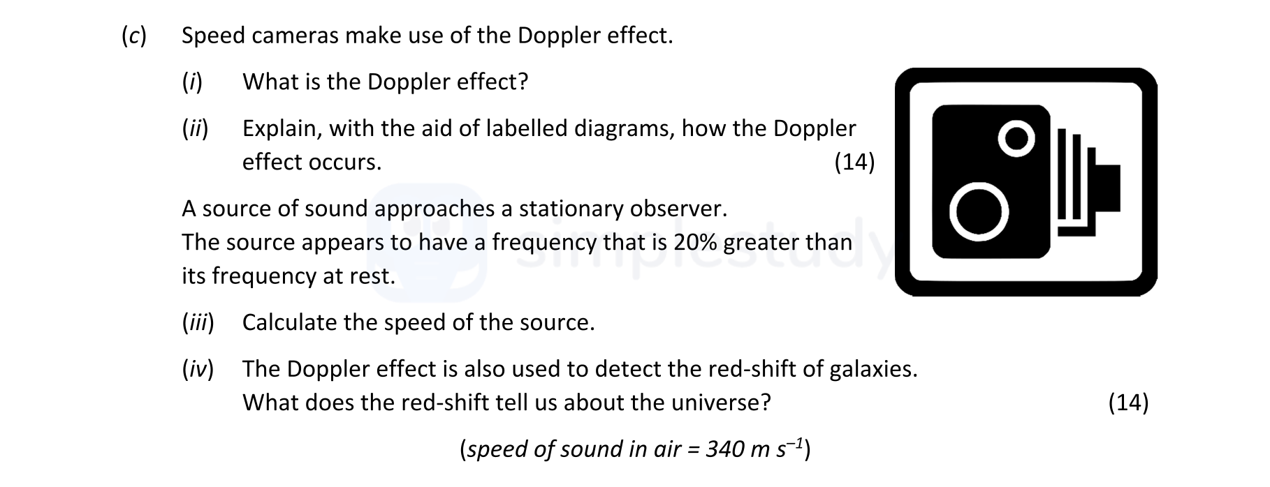 Leaving Cert Physics Vibration & Sound: Speed cameras make use of the Do