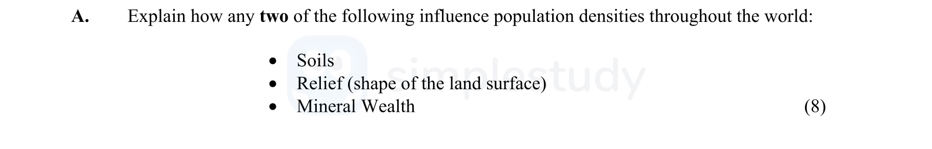 Junior Cycle Geography Population & Migration: Explain how any two of ...