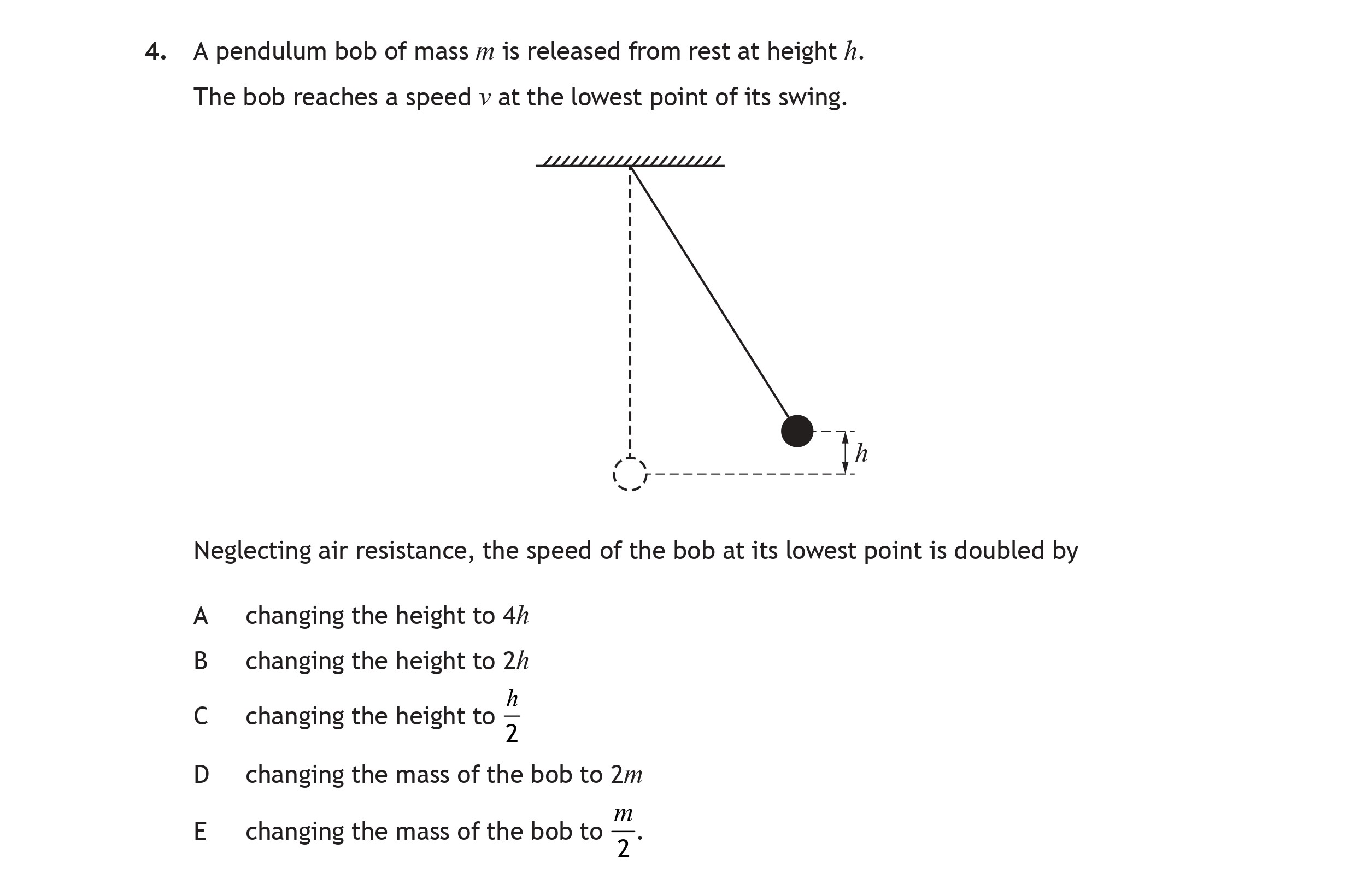 Scottish Highers Physics Motion - Equations and Graphs: A pendulum bob ...