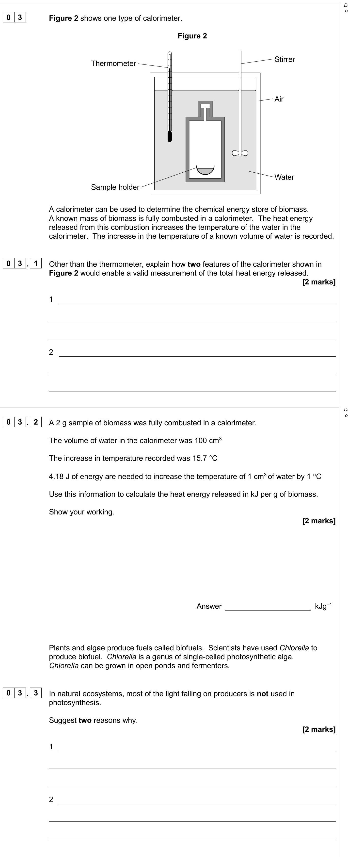 A-Level AQA Biology 5.3 Energy & Ecosystems (A Level only): Figure 2 ...