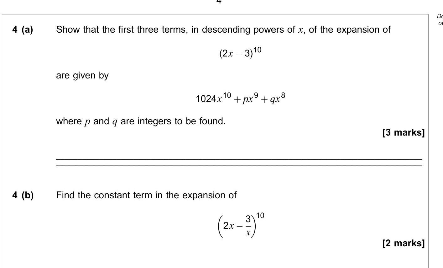 A-Level AQA Maths Mechanics Quantities, Units & Modelling: 4 (a) Show that the first three