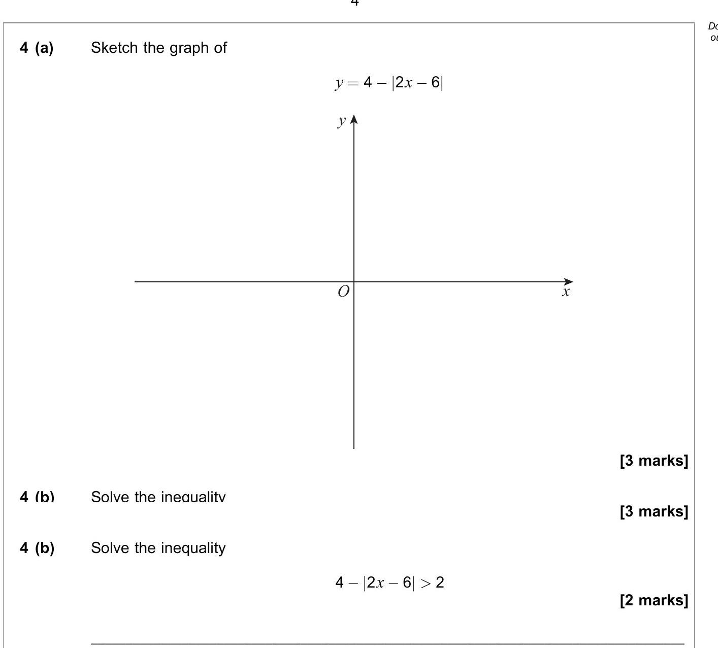 A-Level AQA Maths: Mechanics 1.1 Quantities, Units & Modelling: 4 (a) sketch the graph of $y = 4 ...