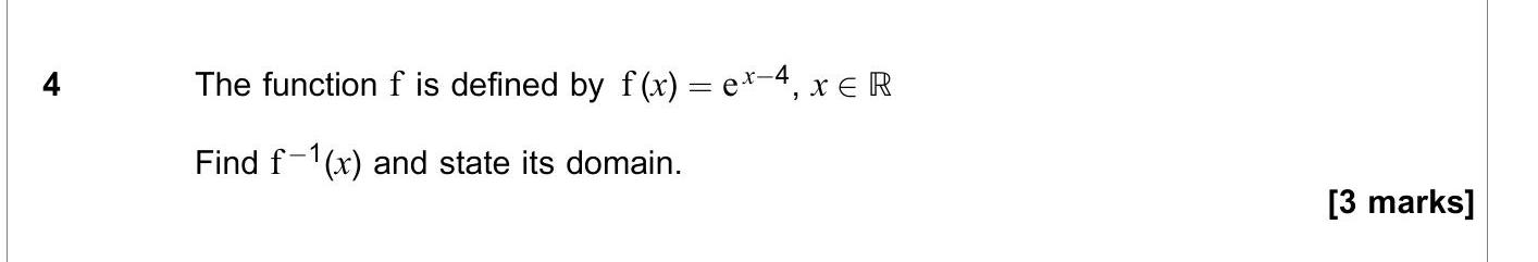 A-Level AQA Maths Mechanics 2.2 Variable Acceleration - 1D: The function $f$ is defined by