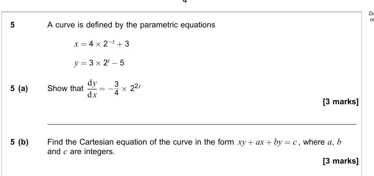 A-Level AQA Maths Mechanics Variable Acceleration - 2D: A curve is defined by the parame