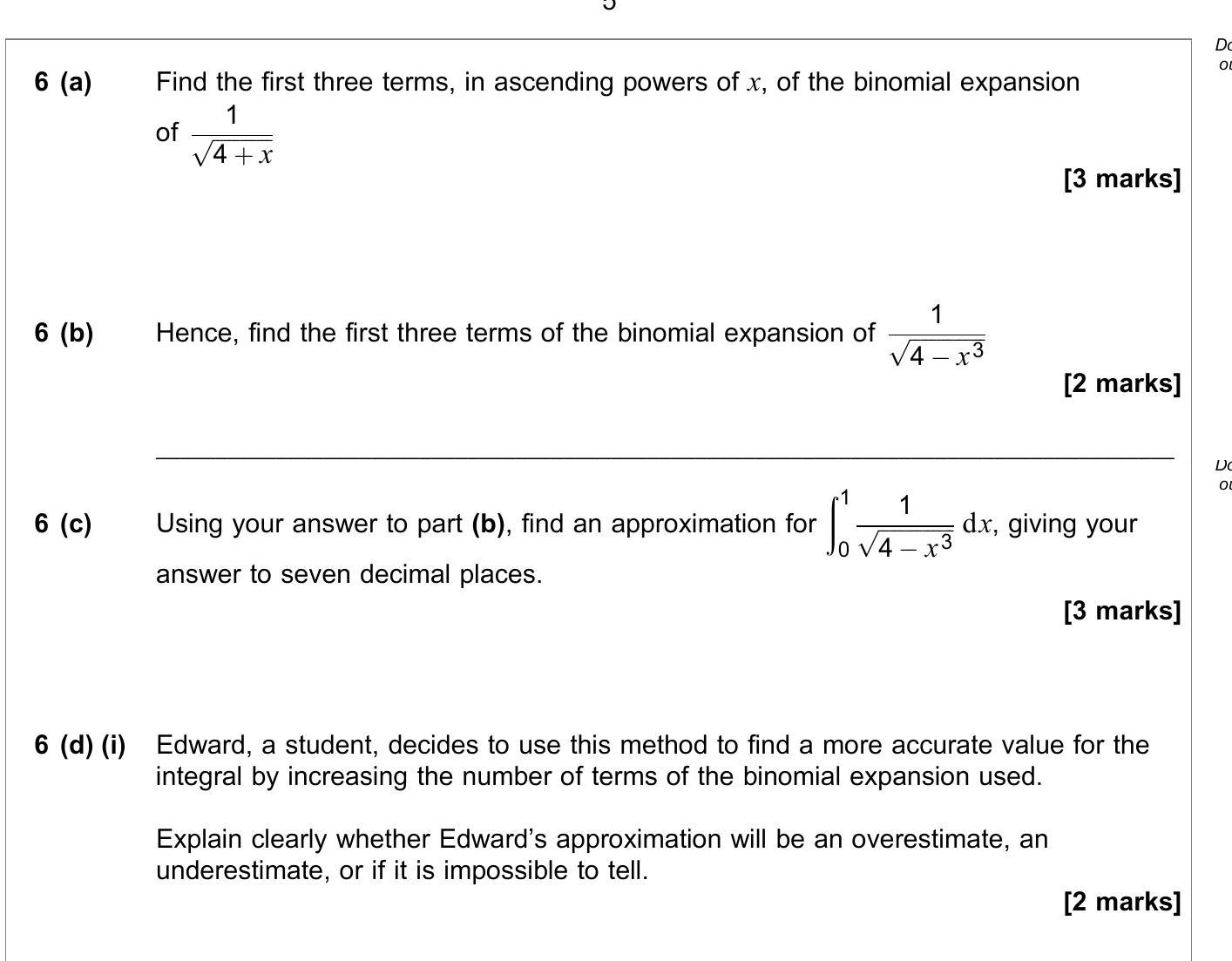 A-Level AQA Maths Mechanics 1.1 Quantities, Units & Modelling: 6 (a) Find the first three terms