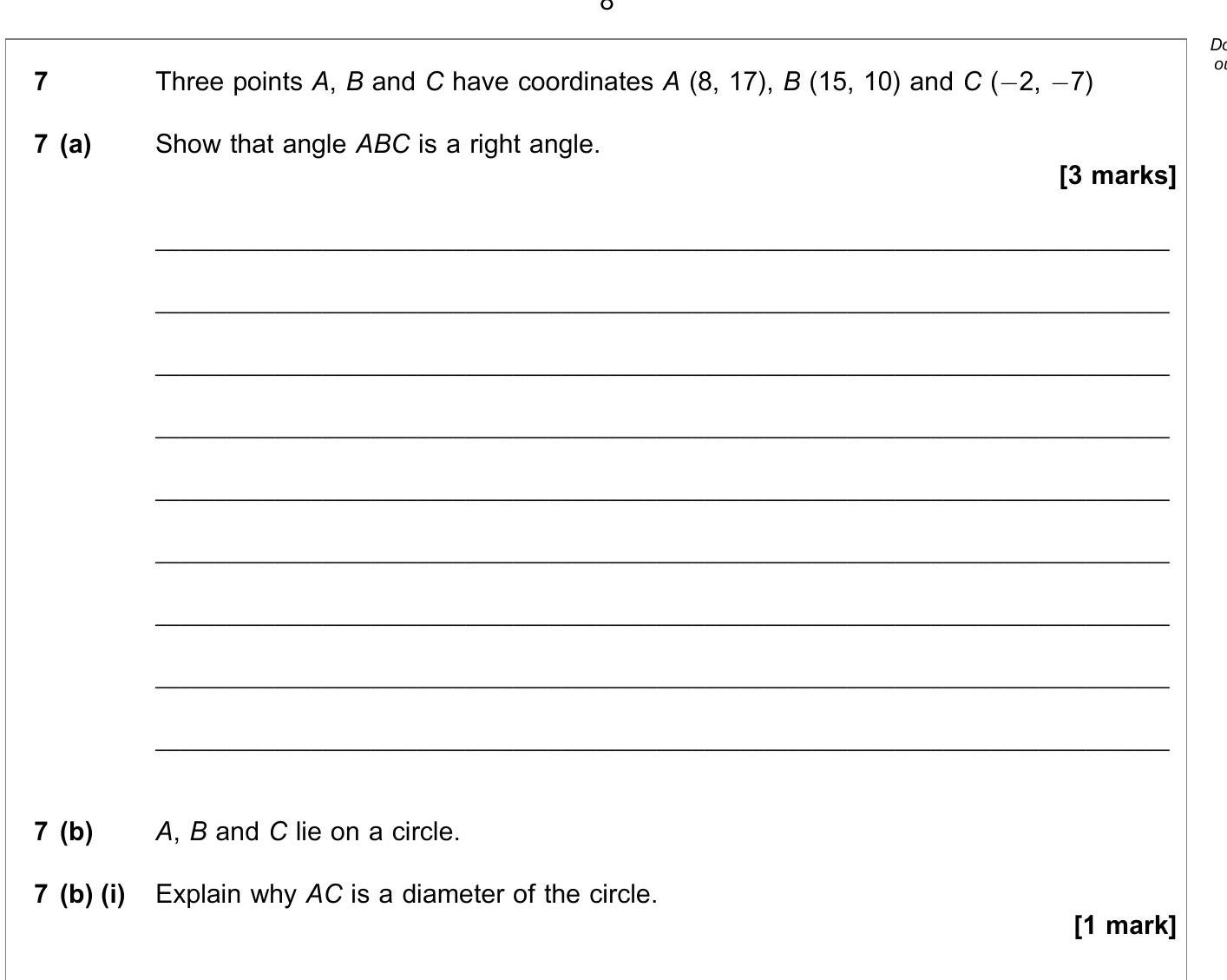 A-Level AQA Maths Mechanics Working with Vectors: Three points A, B and ...