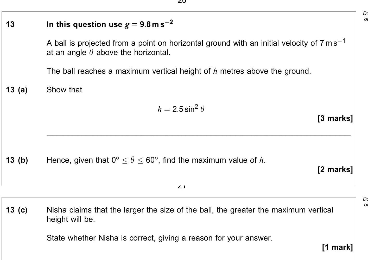 A Level Aqa Maths Pure Modelling With Trigonometric Functions In This