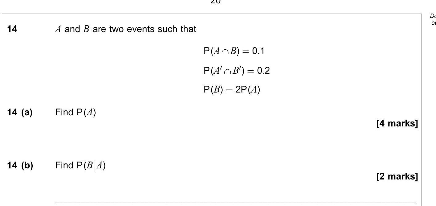 A-Level AQA Maths Pure 1.1 Proof: A and B are two events such that