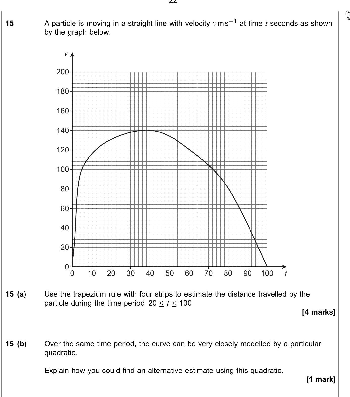 A-Level AQA Maths Pure Quadratics: A particle is moving in a straig