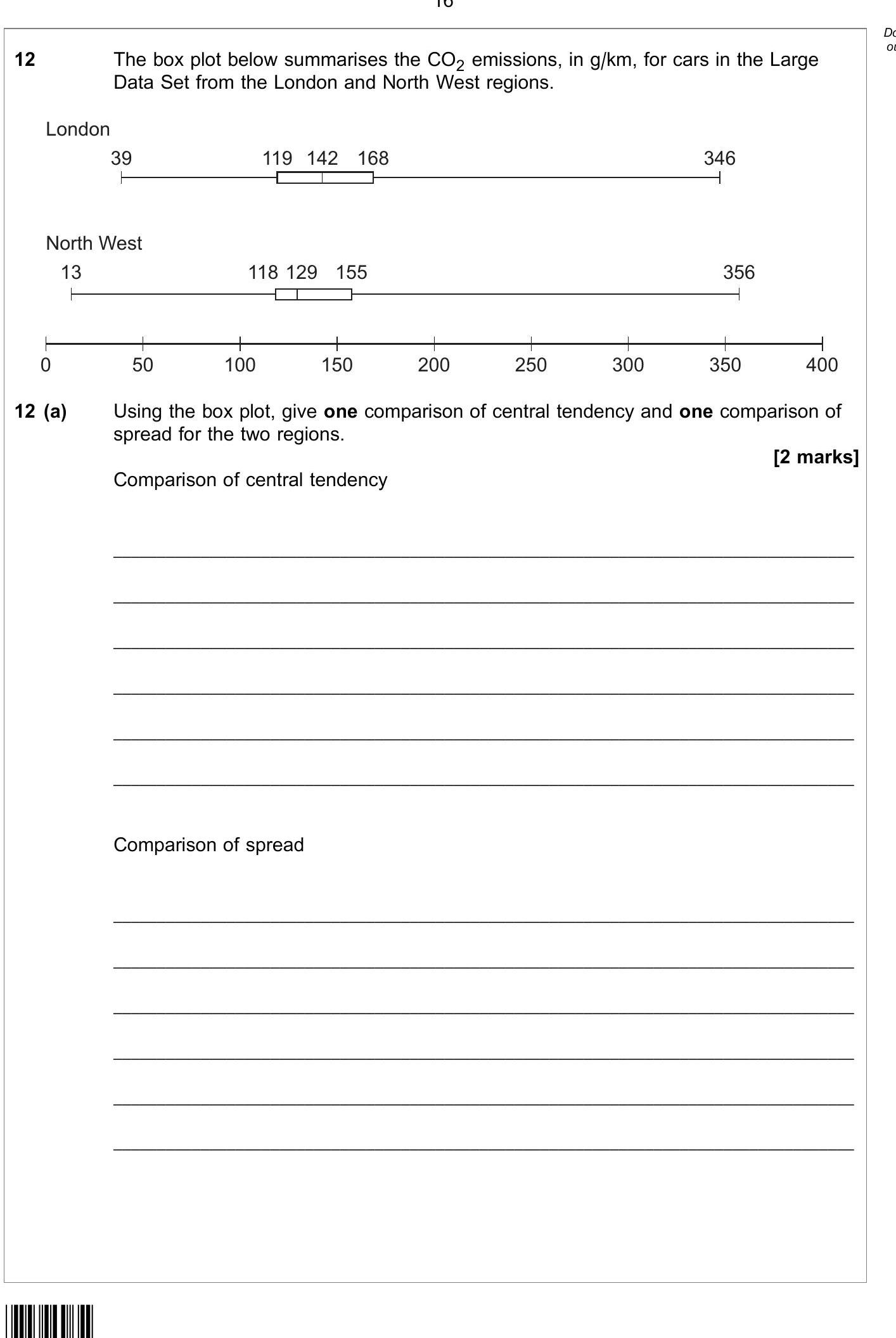 A-Level AQA Maths Pure Modelling with Functions: Using the box plot ...