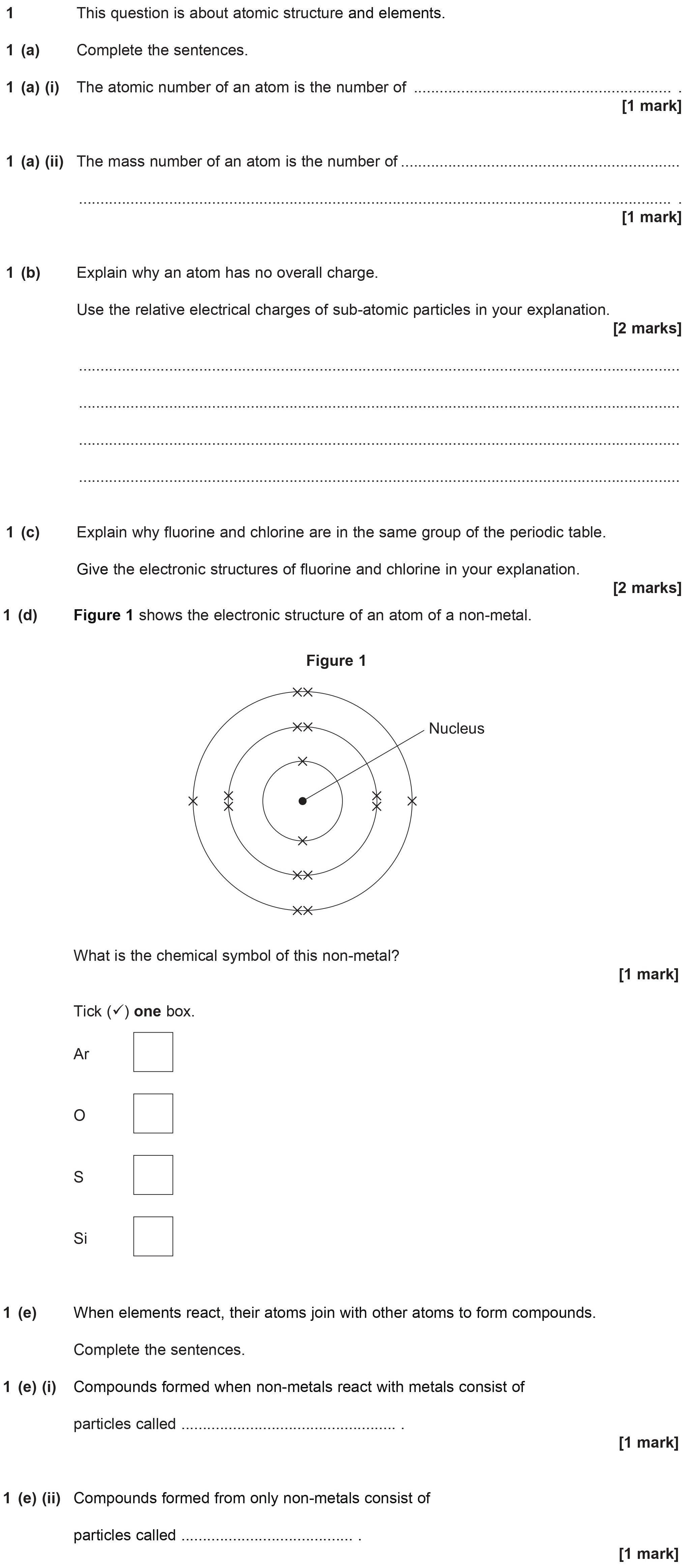 Gcse Aqa Chemistry Structure And Bonding Of Carbon This Question Is