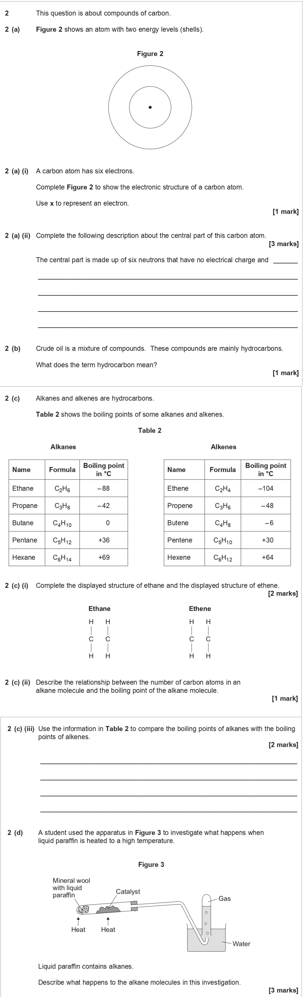 GCSE AQA Chemistry Reactions of Alkenes & Alcohols: This question is ...