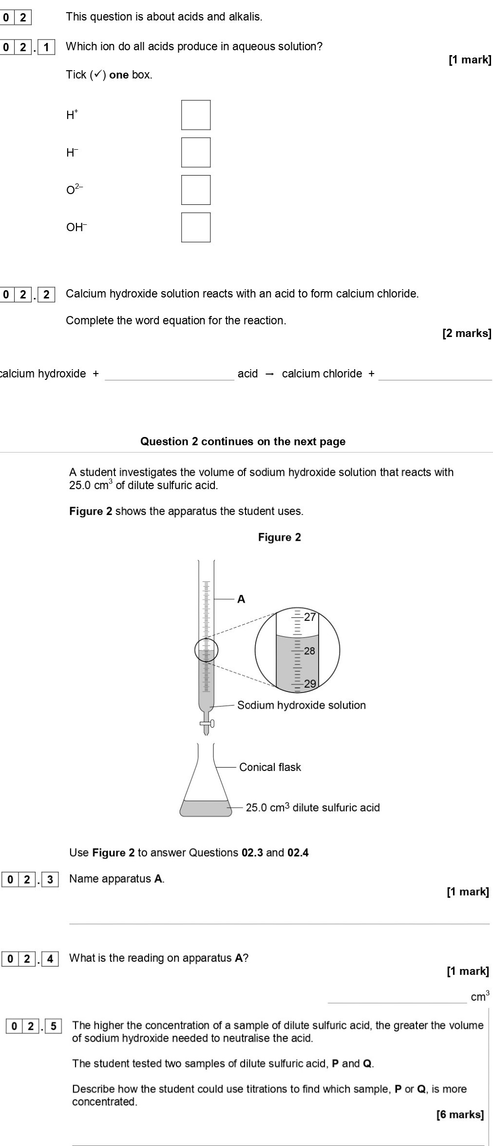 GCSE AQA Chemistry Measurement, Mass & Equations: This question is ...
