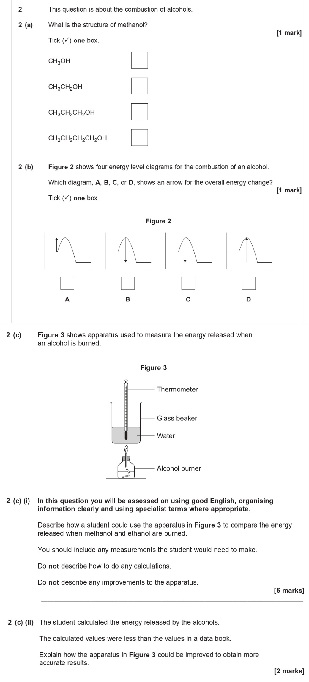 GCSE AQA Chemistry Exothermic & Endothermic Reactions: This question is ...