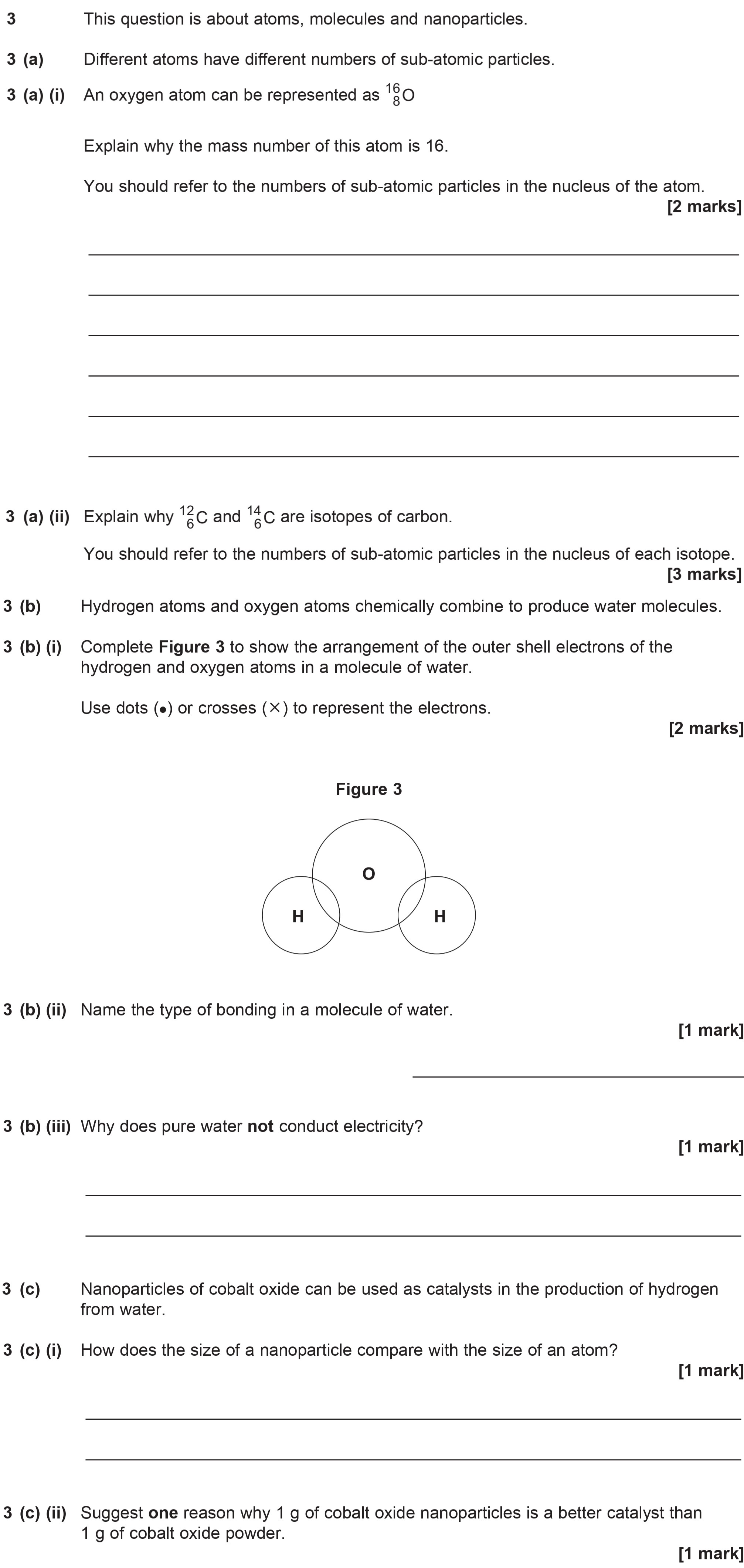 Gcse Aqa Chemistry Structure And Bonding Of Carbon This Question Is About Atoms Mo