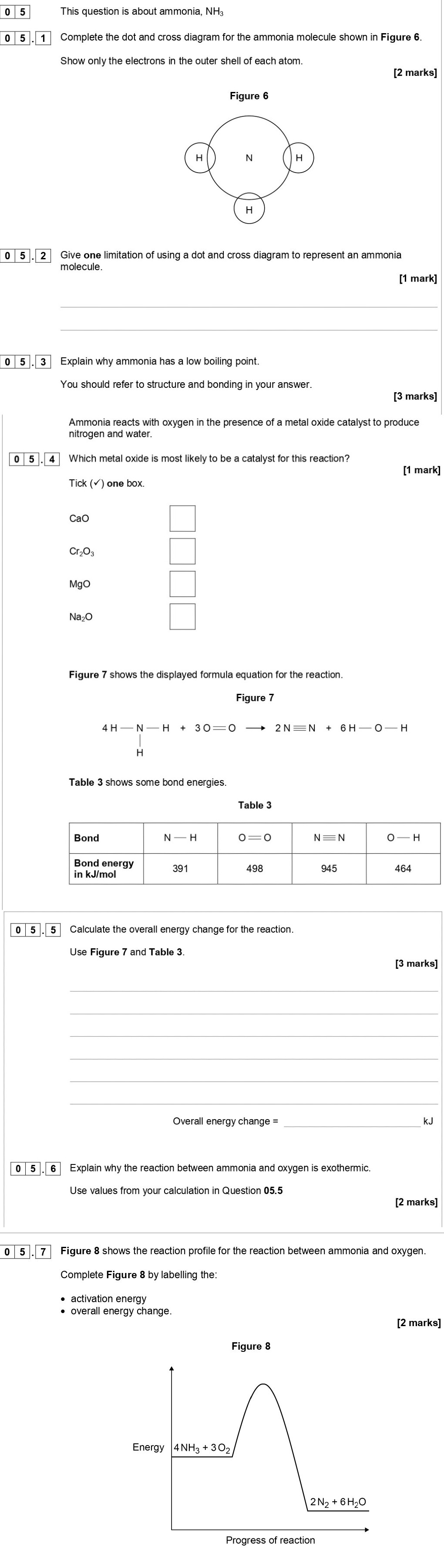 GCSE AQA Chemistry Exothermic & Endothermic Reactions: This question is ...