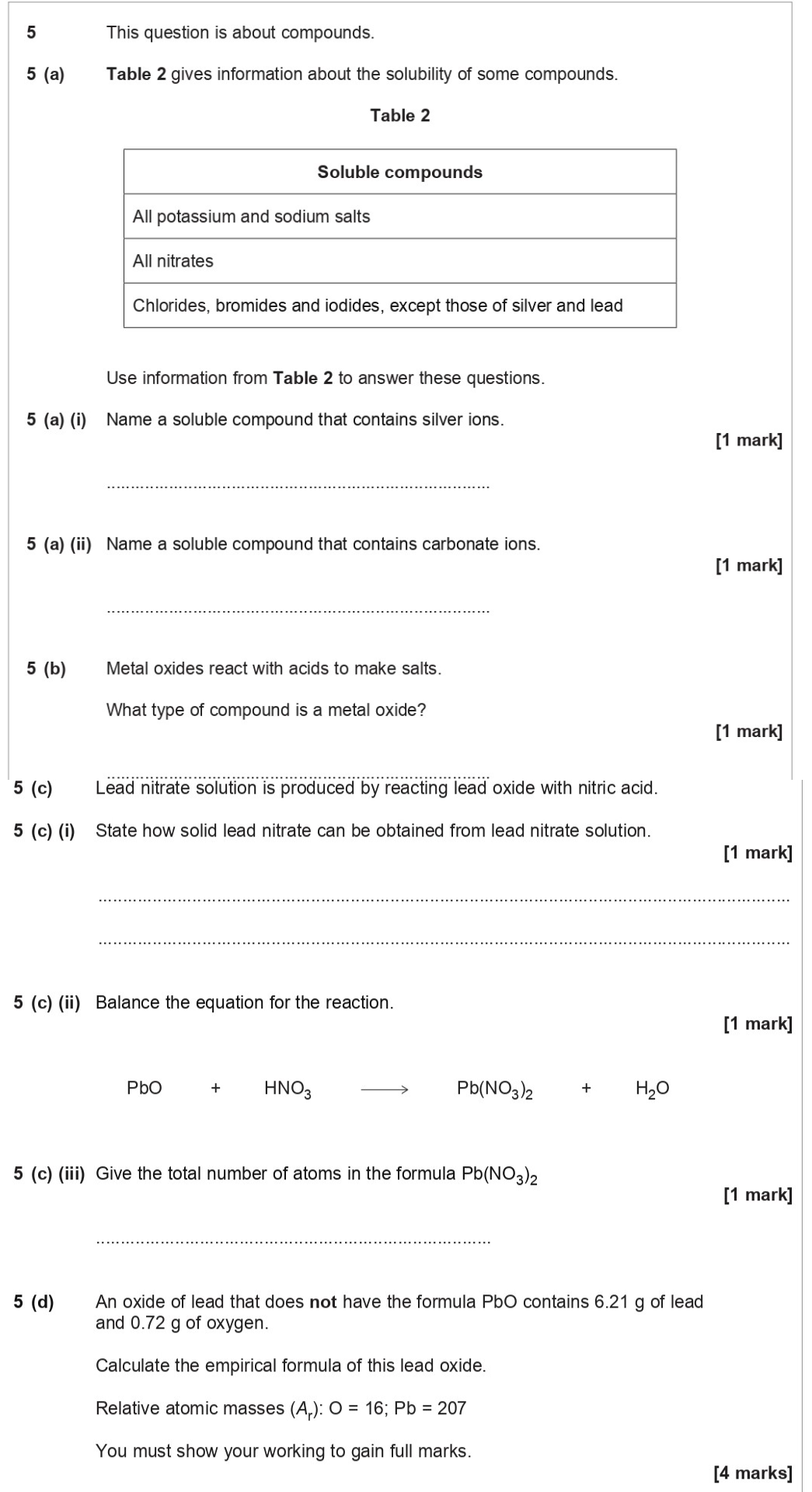 GCSE AQA Chemistry Calculating Mass of Substances: This question is ...