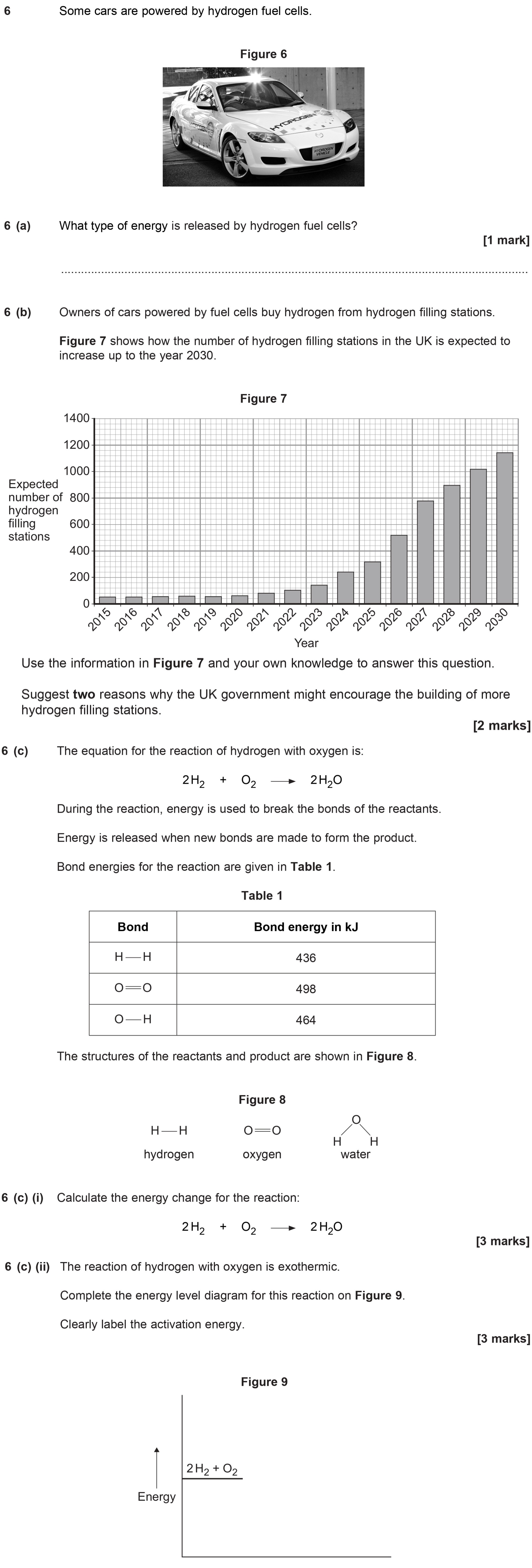 GCSE AQA Chemistry Chemical Cells & Fuel Cells: 6 (a) What type of ...