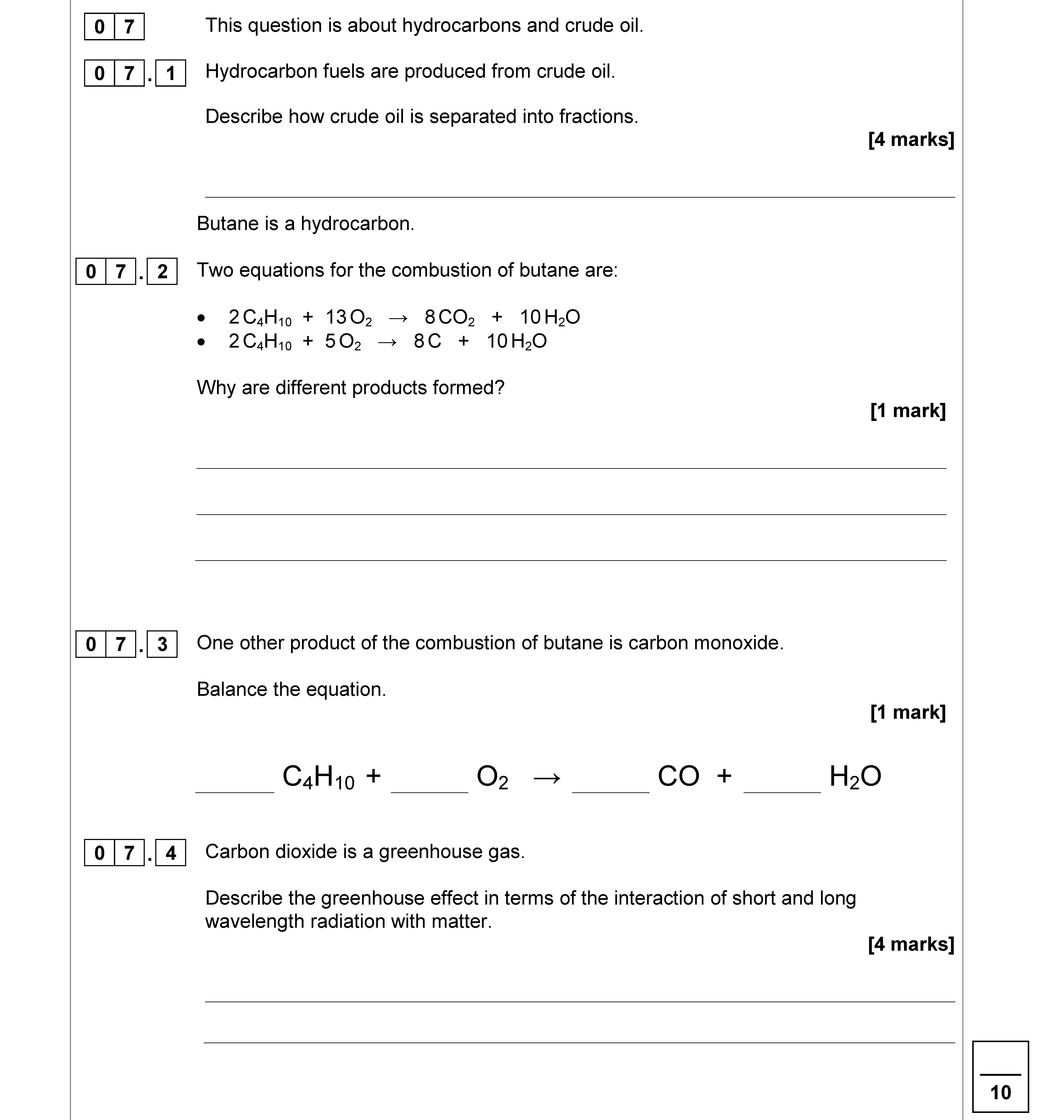GCSE AQA Chemistry Combined Science Global Reserves: This question is ...