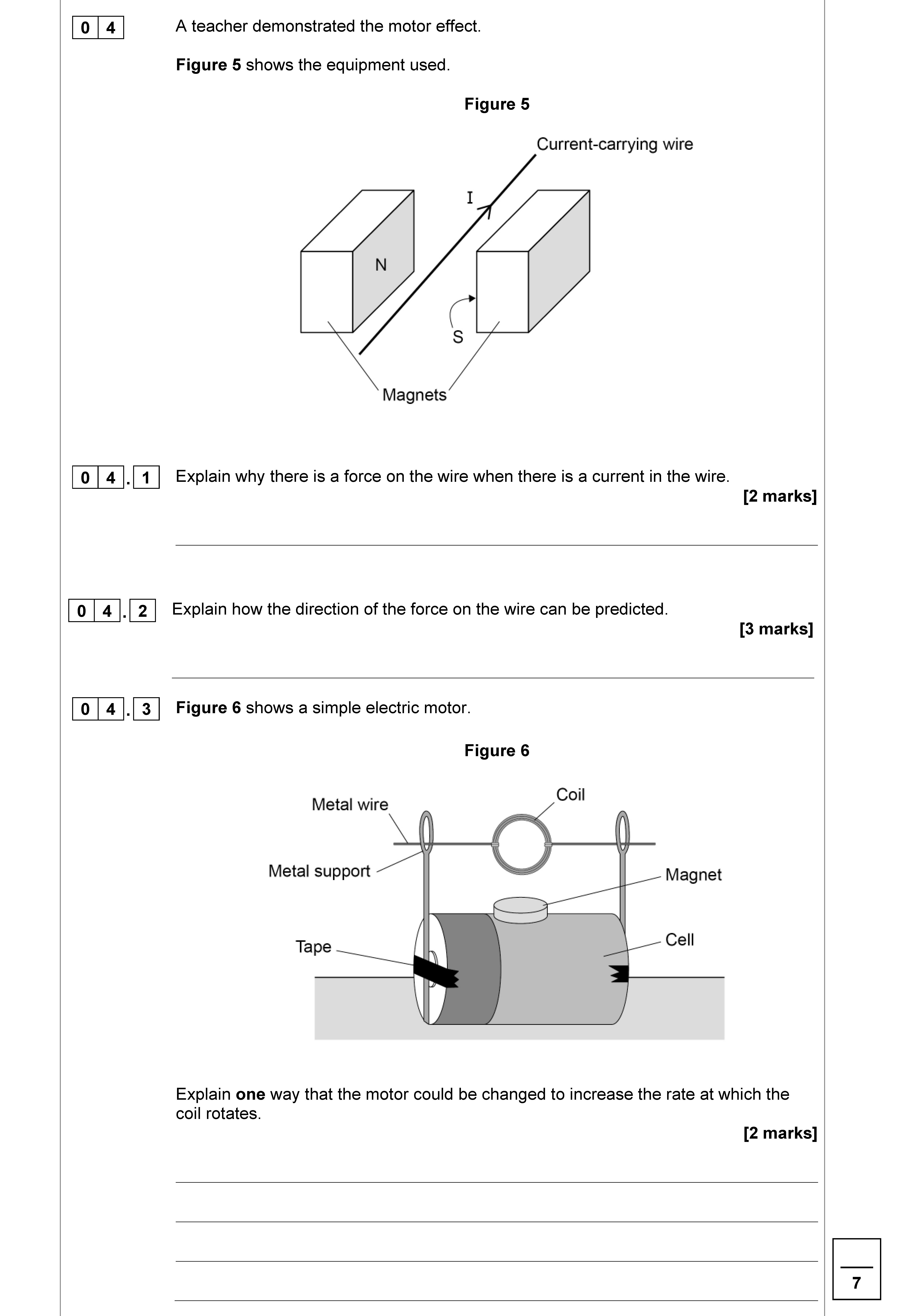 GCSE AQA Physics Combined Science Magnetism, Magnetic Forces & Fields ...