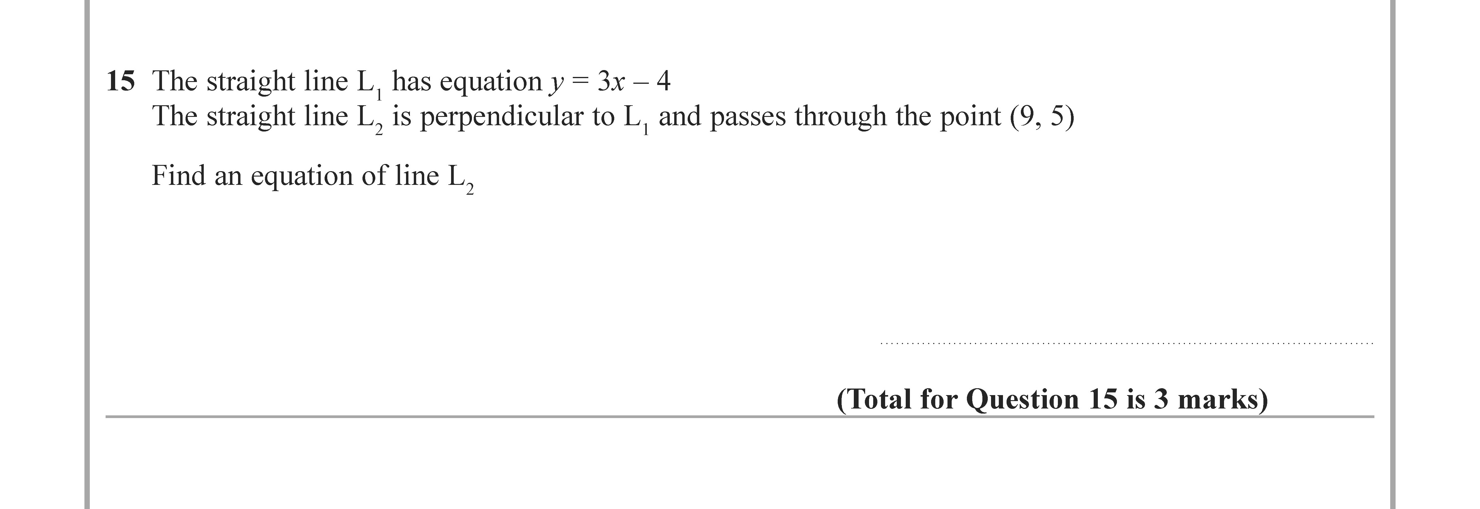 GCSE Edexcel Maths Direct & Inverse Proportion: the straight line l1 ...