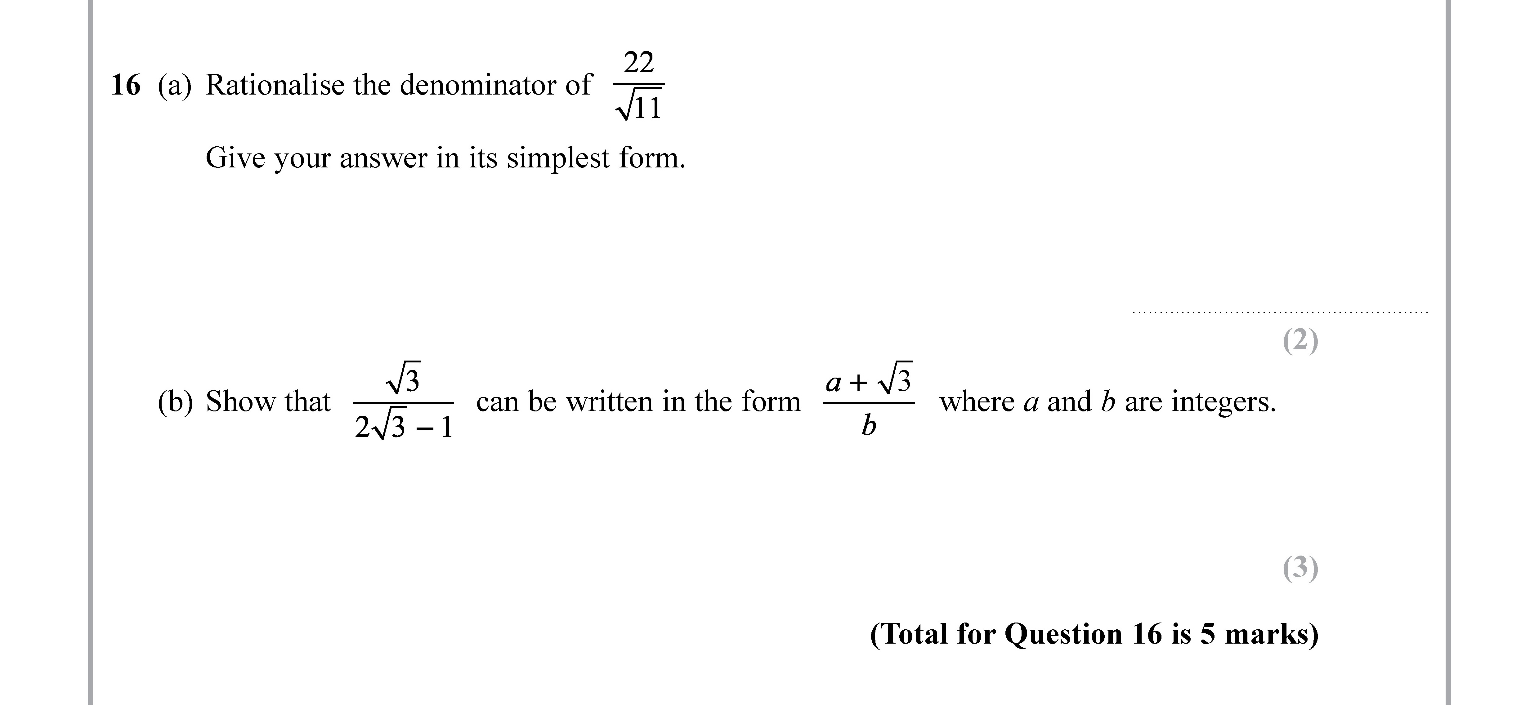 GCSE Edexcel Maths Ratio Analysis and Problem Solving: 16 (a ...
