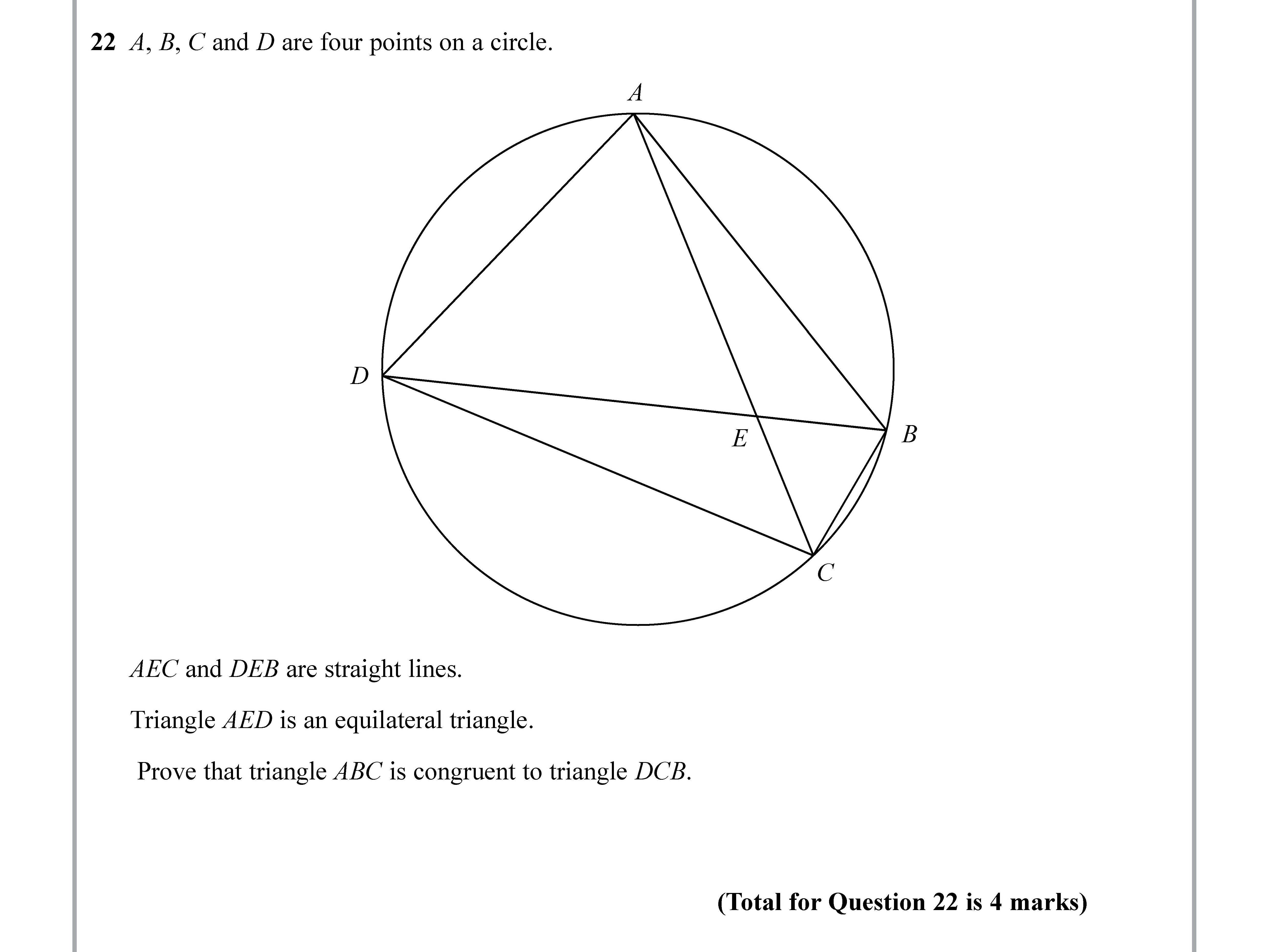 GCSE Edexcel Maths Forming & Solving Equations: A, B, C and D are four ...