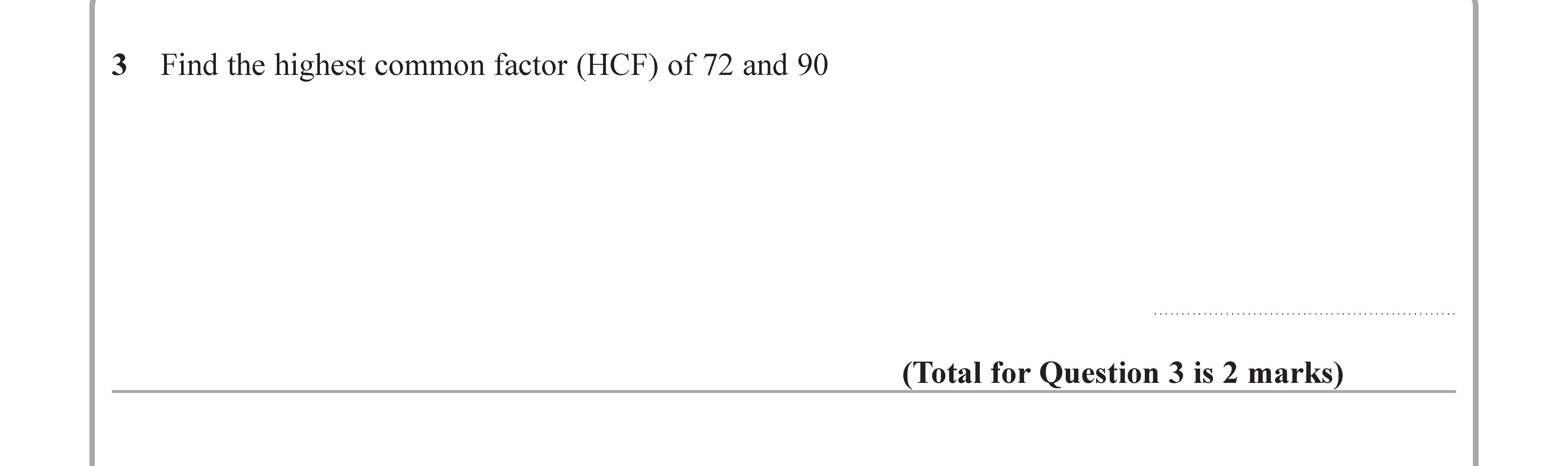 GCSE Edexcel Maths Geometry Toolkit: Find the highest common factor GCSE Edexcel Maths Geometry Toolkit: Find the highest common factor