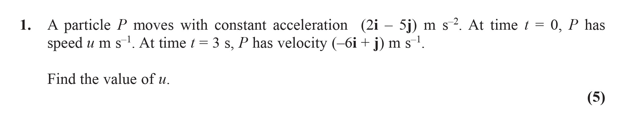 A-Level Edexcel Maths Mechanics Constant Acceleration - 2D: A particle ...