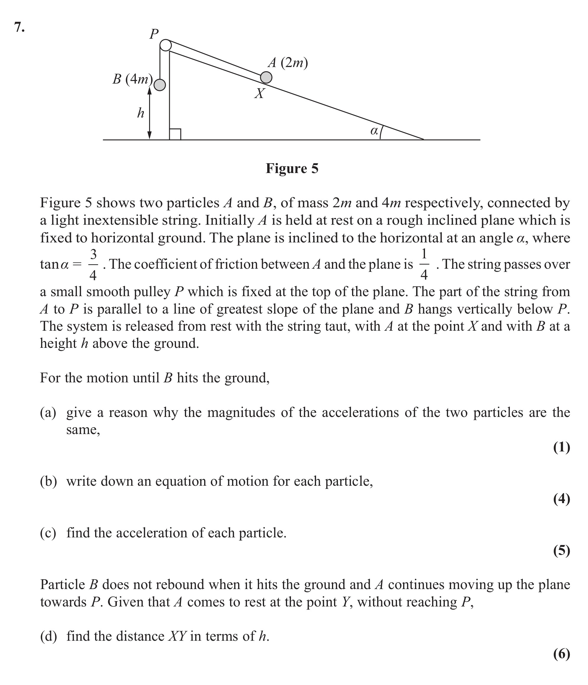 A-Level Edexcel Maths Mechanics Kinematics Graphs: Figure 5 shows two ...