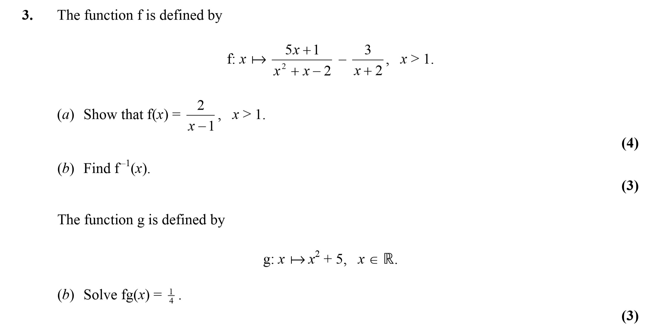 A-Level Edexcel Maths Pure Trigonometric Functions: The function f is defined by f: