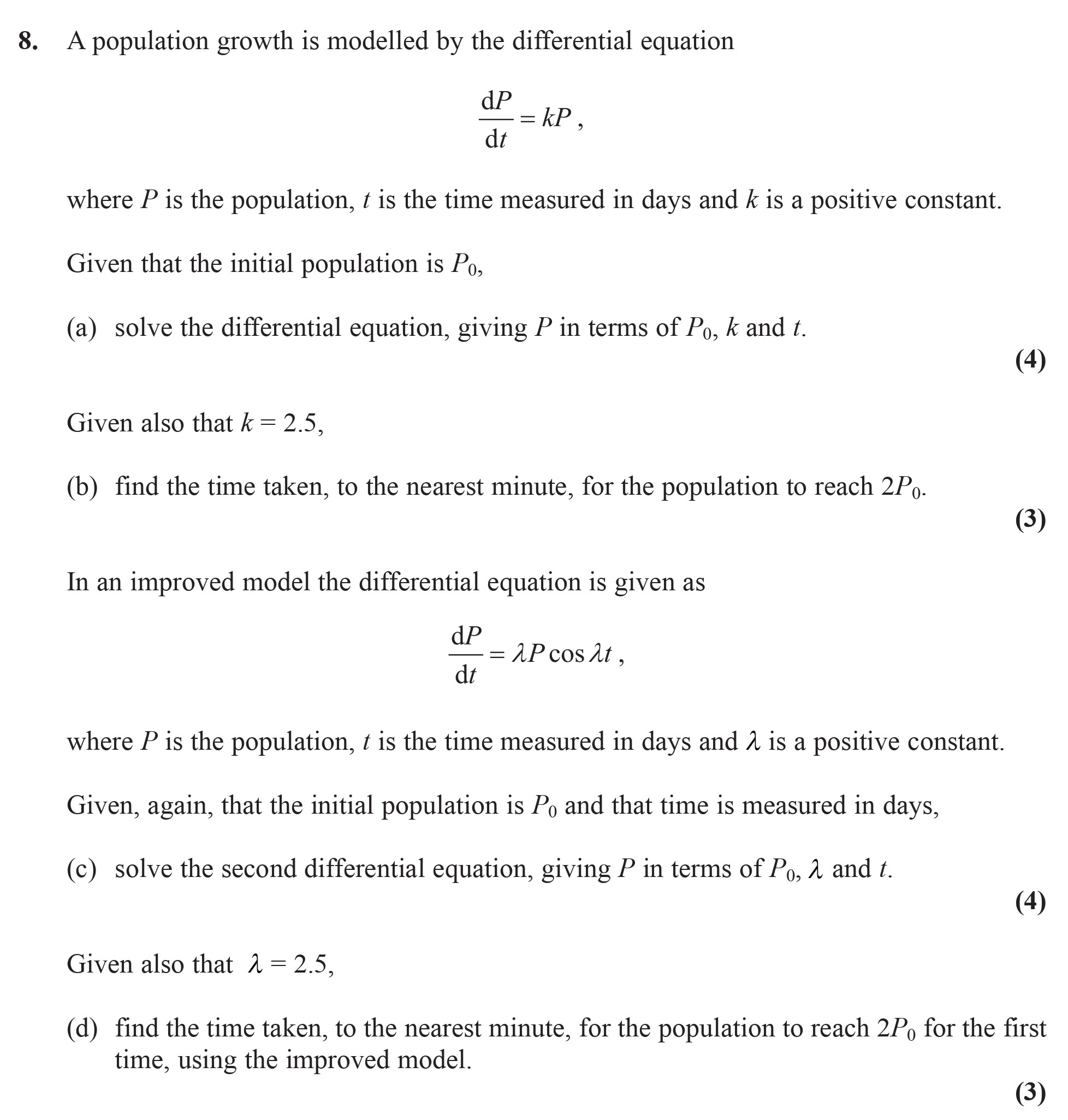 A-Level Edexcel Maths Pure Binomial Expansion: A population growth is ...